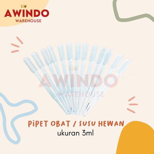 Jual PIPET PLASTIK 3ML - Pipet Tetes Obat Drop Kucing Anjing Ikan Susu ...