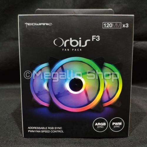 Jual TECWARE ORBIS F3 PWM ARGB FANS 3PACK GARANSI RESMI - Hitam - Hitam ...