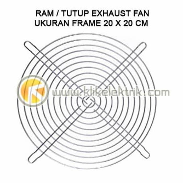 Jual COVER EXHAUST FAN Tutup Kipas 20cm RAM Fan Panel 20 cm BAHAN BESI ...