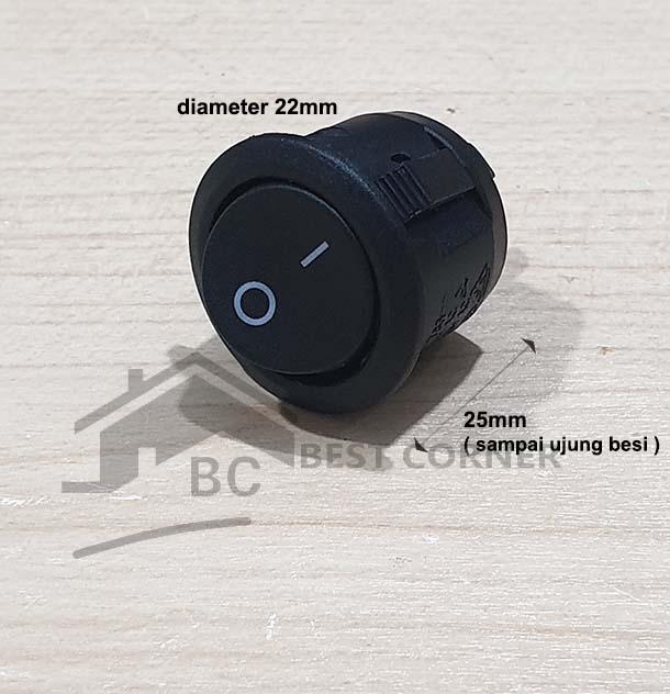 Jual Saklar Switch Bulat Harfit On / Off / Switch Listrik Tebal ...