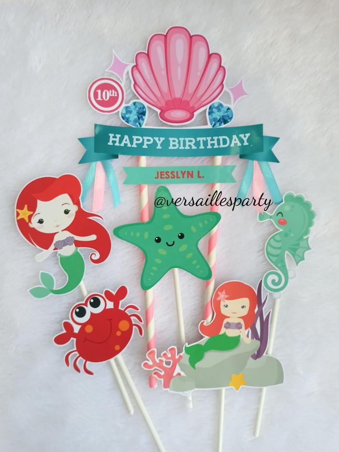 Jual cake Topper Mermaid Kerang / Topper Duyung/Hiasan kue Mermaid - Kota Tangerang - Versailles ...