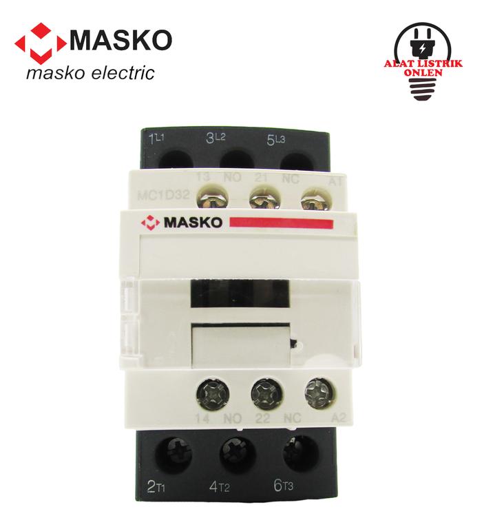 Jual MASKO CONTACTOR 32A 220V Contactor Masko MC1D32M7 - Kota Surabaya ...