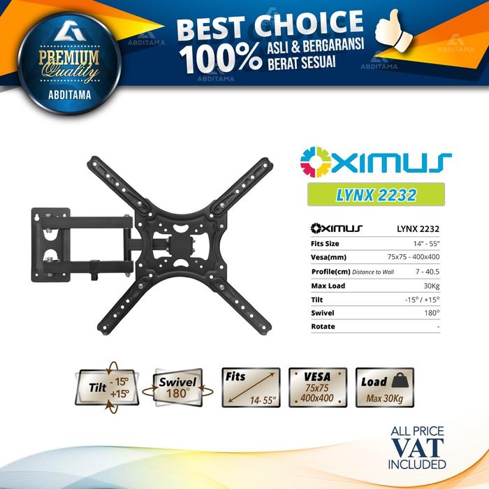 Promo Bracket Tv Led Monitor Oximus Lynx 2232 14 - 55 100x100mm ...