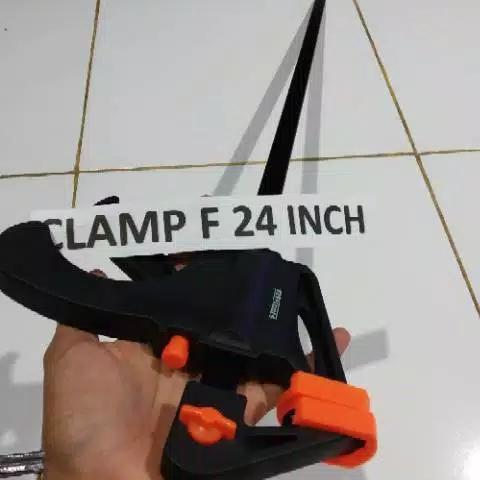 Jual F clamp 24 inch quick release, body besar Catok clamp kayu ratchet ...