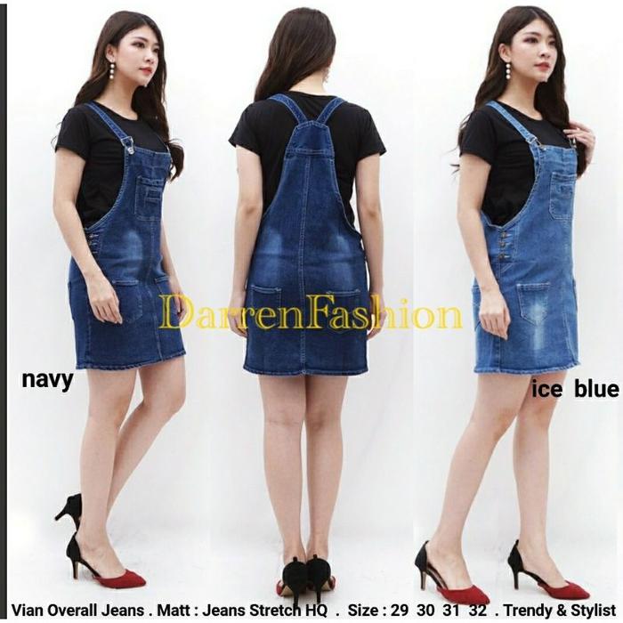 Jual Vian overall rok jeans pendek. rok overall jeans pendek - Kota ...