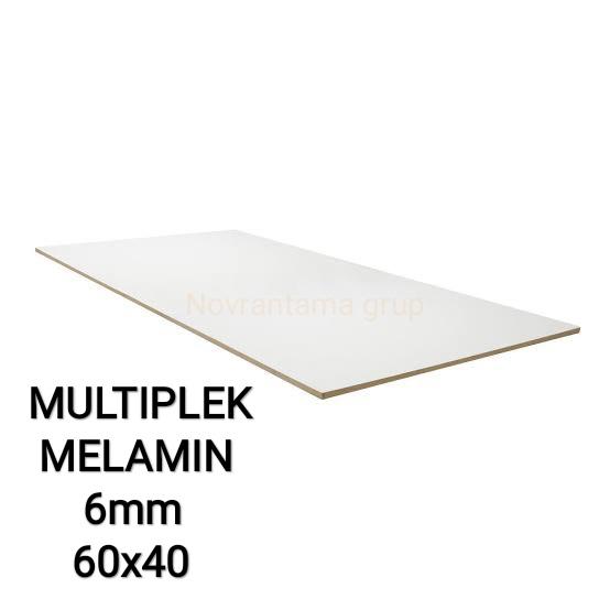 Promo Multiplek / Triplek melamin putih 6mm (60x40)cm, melaminto ...