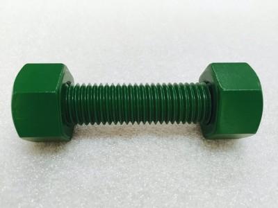 Jual Fluorocarbon Coated Stud Bolt / Baut + Mur 7/8"x5-3/4" - Jakarta ...