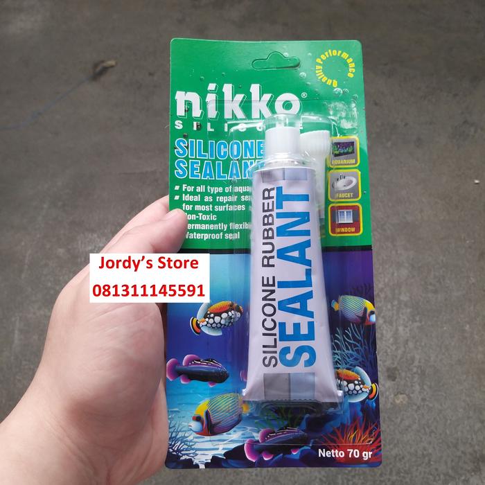 Jual Lem Nikko Silicon Sealant Kecil 70gr - Lem Kaca & Akuarium Bening ...