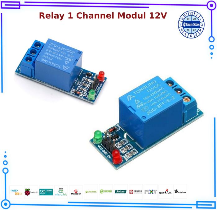 Jual Relay Module 1 Channel 12V - Relay Interface Low Level Trigger ...