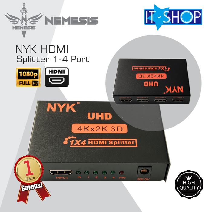 Jual NYK HDMI Splitter 1-4 Port - Kota Malang - IT-SHOP-ONLINE | Tokopedia