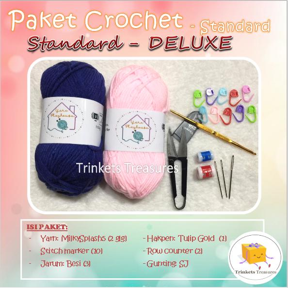 Jual Starter Kit Crochet Standard Paket Merajut Pemula Set Alat Rajut ...