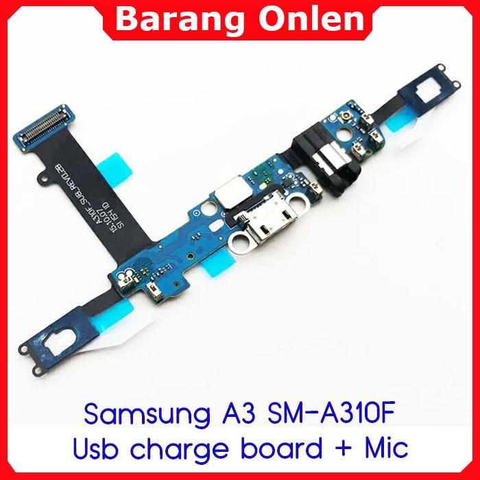 Jual Samsung A3 SM-A310F usb flexible charge konektor cas pcb board mic ...