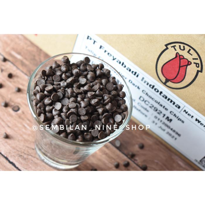 Jual TULIP CHOCO CHIPS Dark Compound 1 KG Repack Chocolate Coklat ...