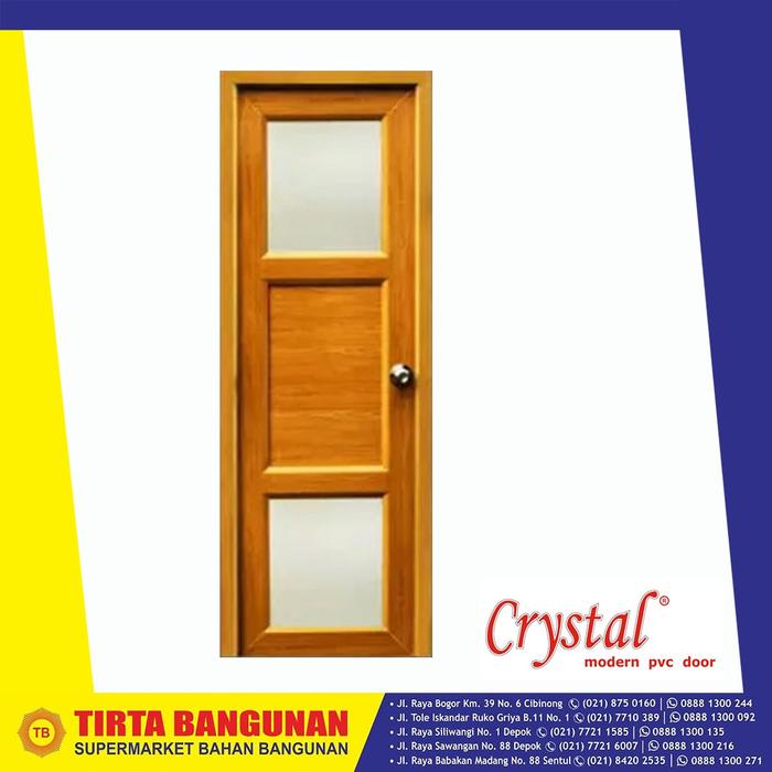 Promo DAUN PINTU PVC CRYSTAL UKURAN KHUSUS UKURAN CUSTOM COKLAT Cicil 0 ...