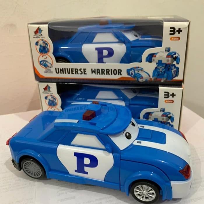 Jual Mainan Anak robot poli mobil Robot dan Mobil - Biru, Merah dan ...