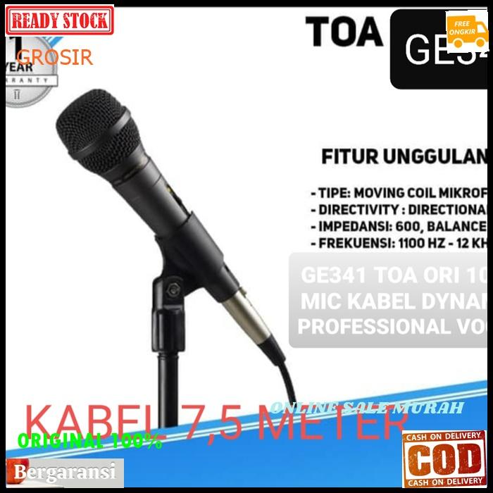 Jual G342 toa original mic kabel panjang 7.5 meter bahan besi dynamic ...