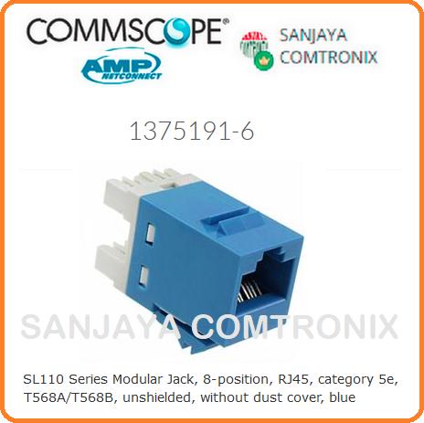 Jual AMP Commscope SL110 Series Modular Jack RJ45 Cat5e / Cat-5e ...