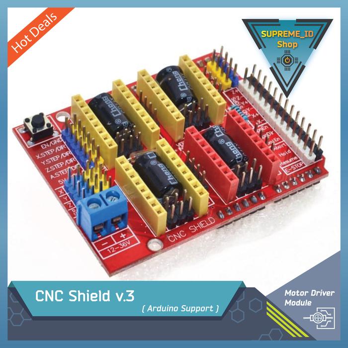 Jual CNC Shield v.3 - 3D Printer GRBL Open-Source | Arduino Support - Jakarta Utara - supreme_id ...
