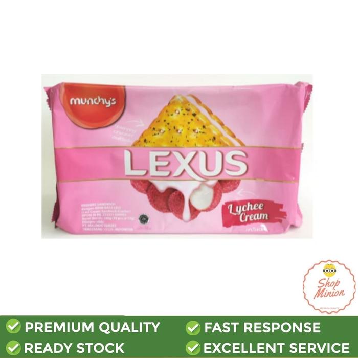 Jual Lexus Munchys Lychee Cream Sandwich / Biscuit / Biskuit Leci ...