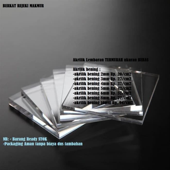 Jual Acrylic Bening 5mm Rp 52 Akrilik Lembaran Ukuran BEBAS LEPAS ...