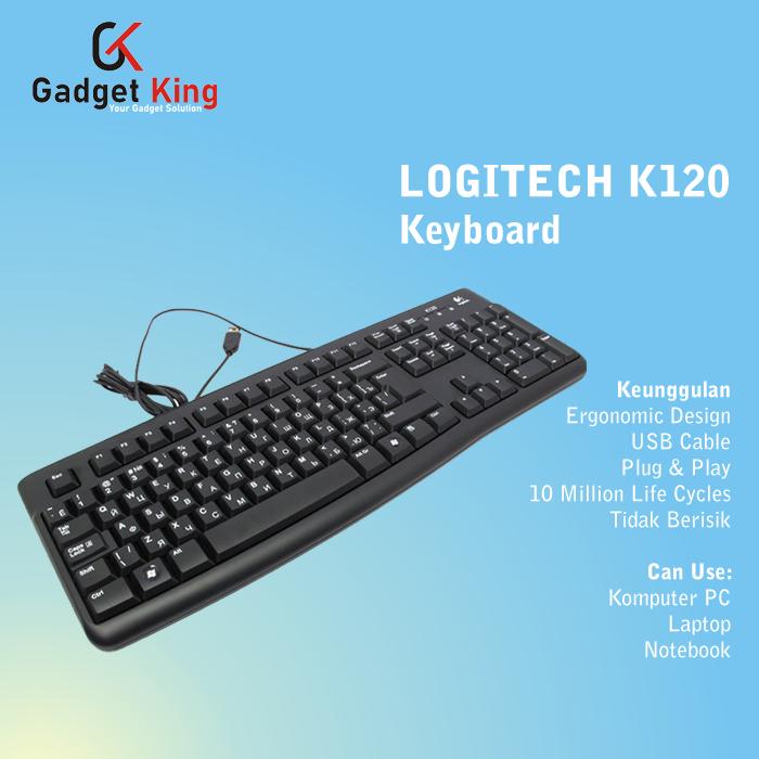 Jual Logitech K120 Keyboard USB Cable Wired For Komputer PC Laptop ...