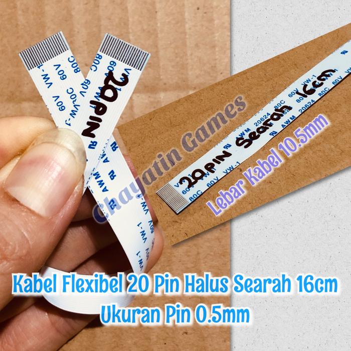 Jual Kabel Flexibel 20 Pin Halus Searah Panjang 16cm - Ukuran Pin 0.5 ...