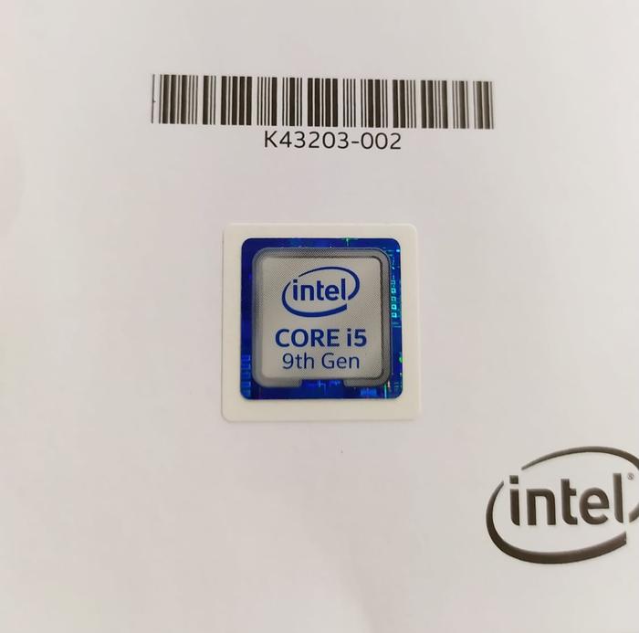 Jual Sticker logo Intel Core i5 Gen9th / i3 Gen7th + Buku Manual Intel ...