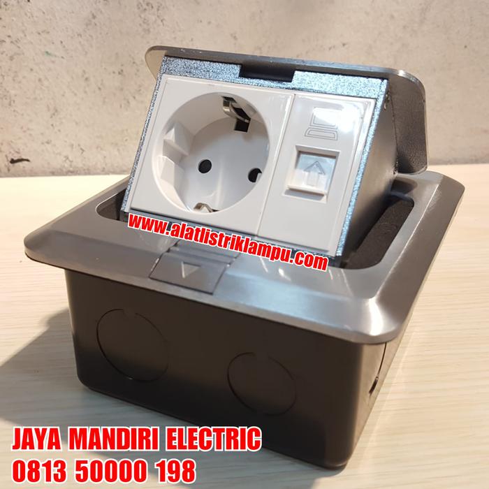 Jual stopkontak STOP LAN / stop kontak lantai china polos STOP + DATA ...