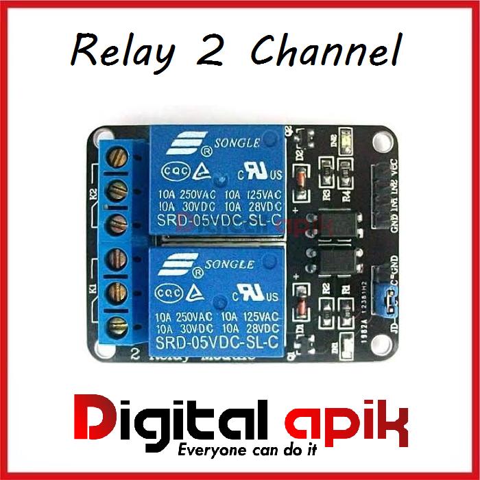 Jual Relay 2 Channel 5V Output 250VAC 30VDC 10A with Optocoupler Module ...