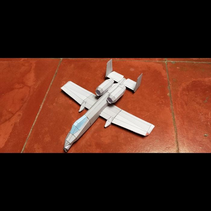 Jual Papercraft Premium Pesawat Serang A-10 Thunderbolt II - pola 1:100 ...