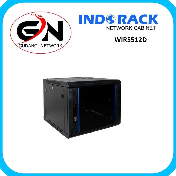 Jual Wallmount 12U Indorack Double Door 550mm WIR5512D Rack Server ...
