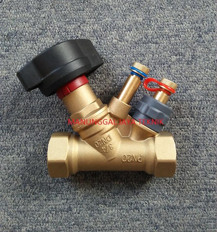 Jual Balancing Valve Bronze Drat 2" inch PN20 / Balancing valve PN 20 ...