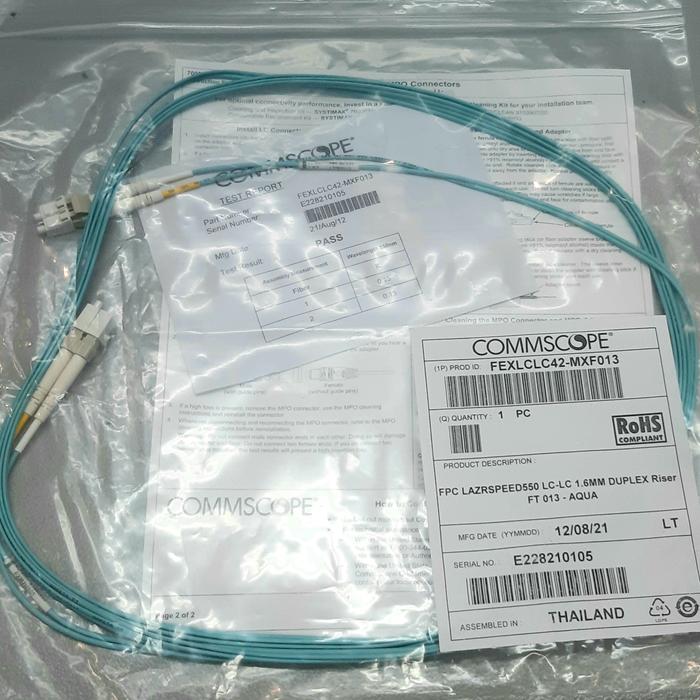 Jual Commscope systimax FO Patch Cord LC LC 10Ft MM OM3 Fiber Optik ...