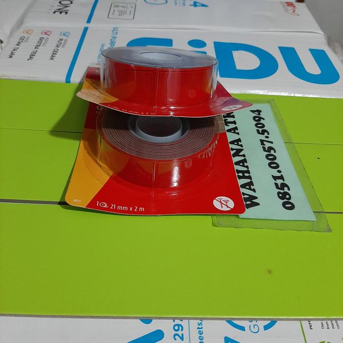Jual 3M Scotch Double Tape PERMANENT Mounting 21 mm x 2 M - 4011 - Kota ...