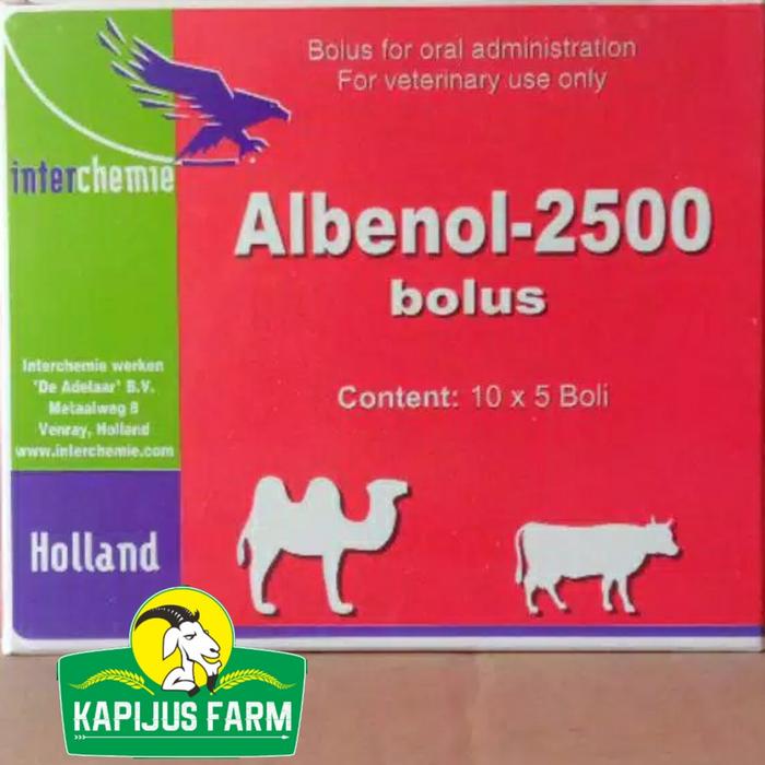 Jual Albenol 2500 Bolus Obat Cacing Ampuh Sapi Kambing Domba ...