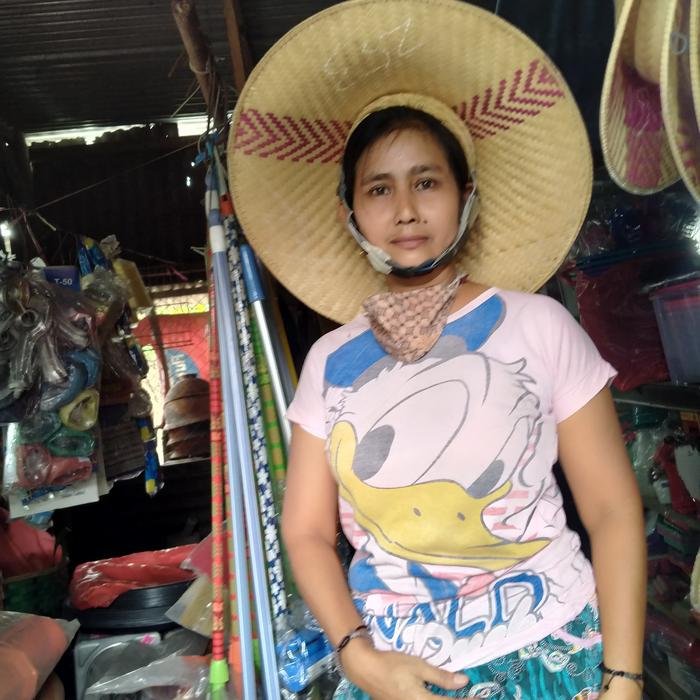 Jual Caping bambu ukuran Jumbo, capil (Topi petani kerucut diameter 50 ...