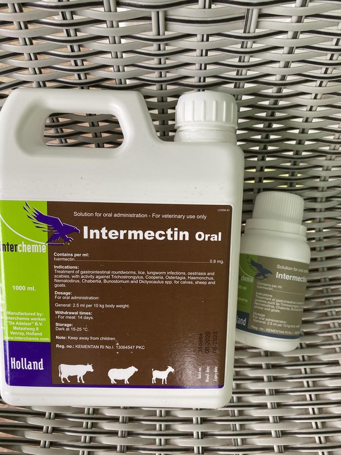Jual Intermectin oral 100ml repack obat cacing kutu gudig scabies gurem ...