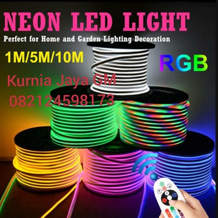 Jual Neon Flex RGB Full Colour 16 Warna /Flexible RGB 10mtr 220v Lampu ...