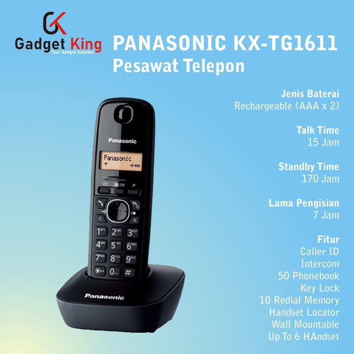 Jual Panasonic KX-TG1611 Pesawat Telepon Wireless Rumah Kantor Indihome - B - Jakarta Pusat ...