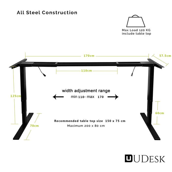 Jual Standing Electric Working Gaming Desk Frame - Tanpa Daun Meja ...