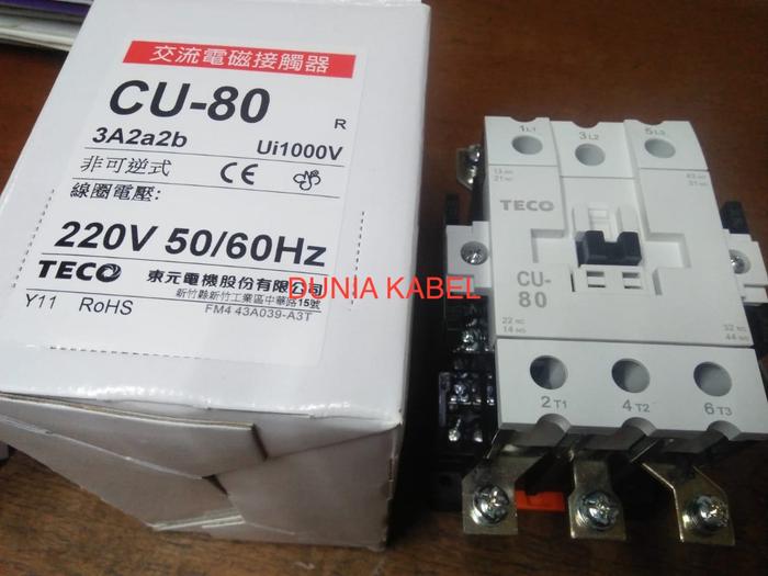 Jual Kontaktor / Magnetic Contactor CU-80 CU 80 CU80 Teco 110V 220V ...