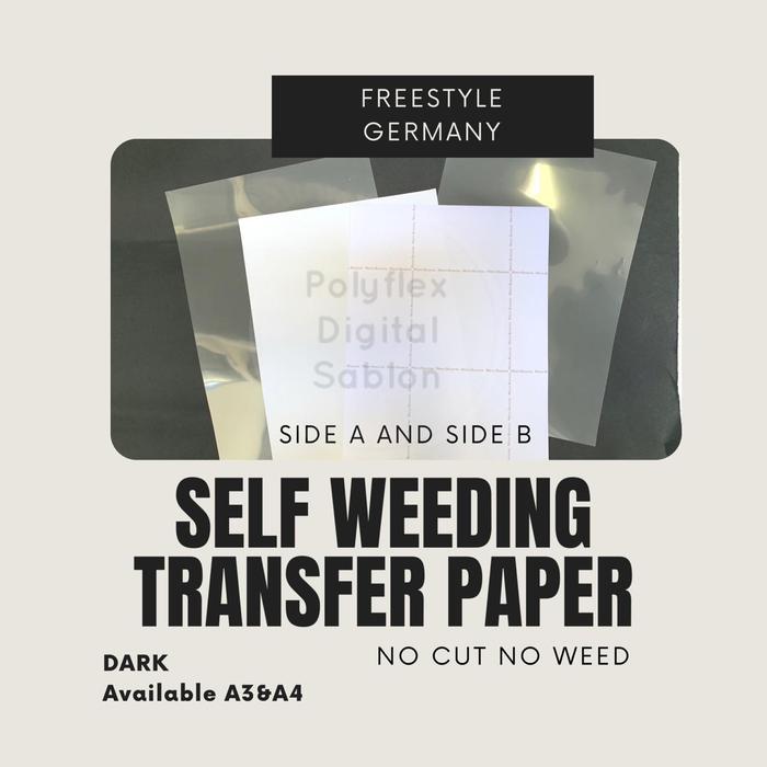 Jual Transfer Paper Dark Self Weeding No cut no weed Freestyle German ...
