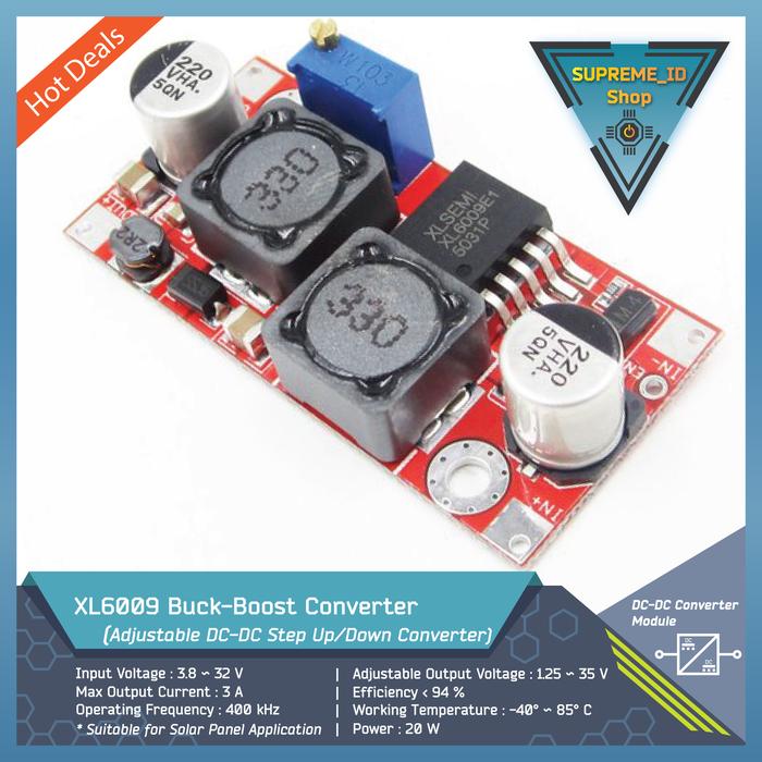 Jual XL6009 DC-DC Step Up / Down Buck-Boost Converter Module | 3A 20W - Jakarta Utara - Supreme ...