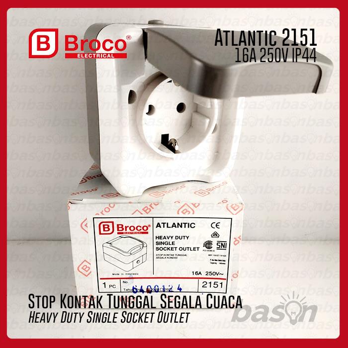 Promo Broco Atlantic 2151 Socket Outlet 16A 250V - Outbow IP44 ...