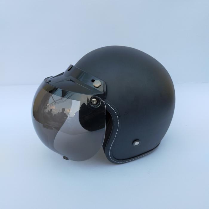 Jual helm bogo retro hitam dof / helm Cargloss / helm jpn / helm klasik ...