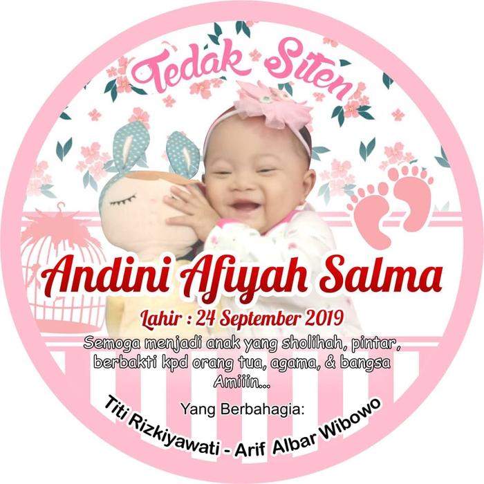Jual Stiker / Sticker Tedak Siten / Dundunan / Aqiqah / Label Tumpeng ...
