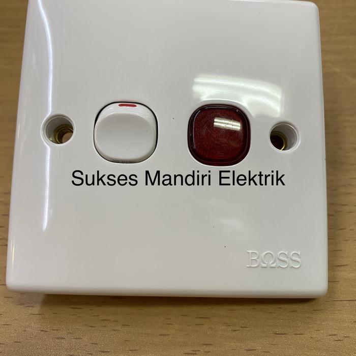 Jual Saklar BOSS B32D20NA 20A 250V 1 gang double pole switch w/ neon ...
