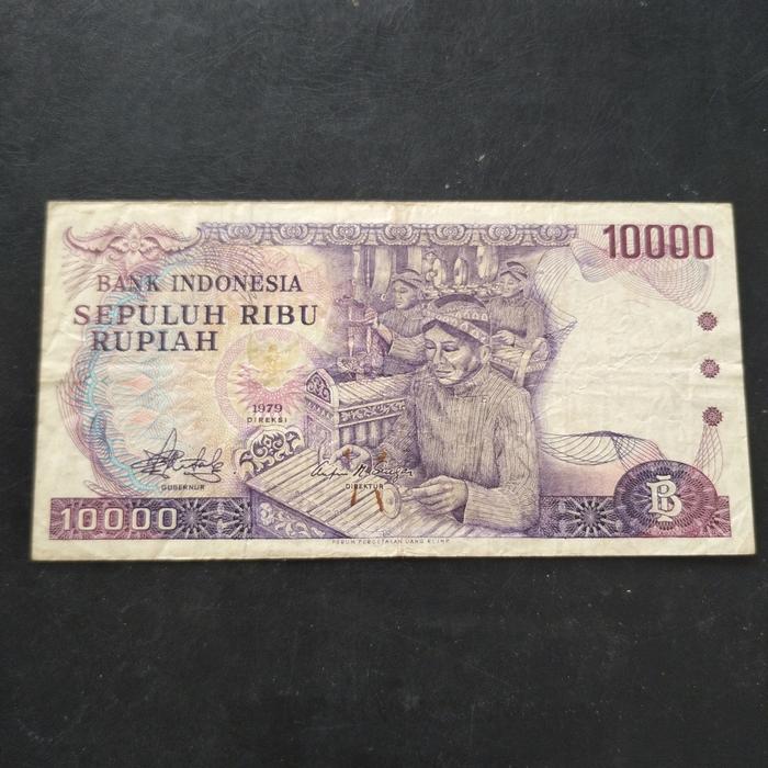 Jual UANG KUNO 10000 RUPIAH 1979 GAMELAN DUIT KERTAS LAMA INDONESIA ...