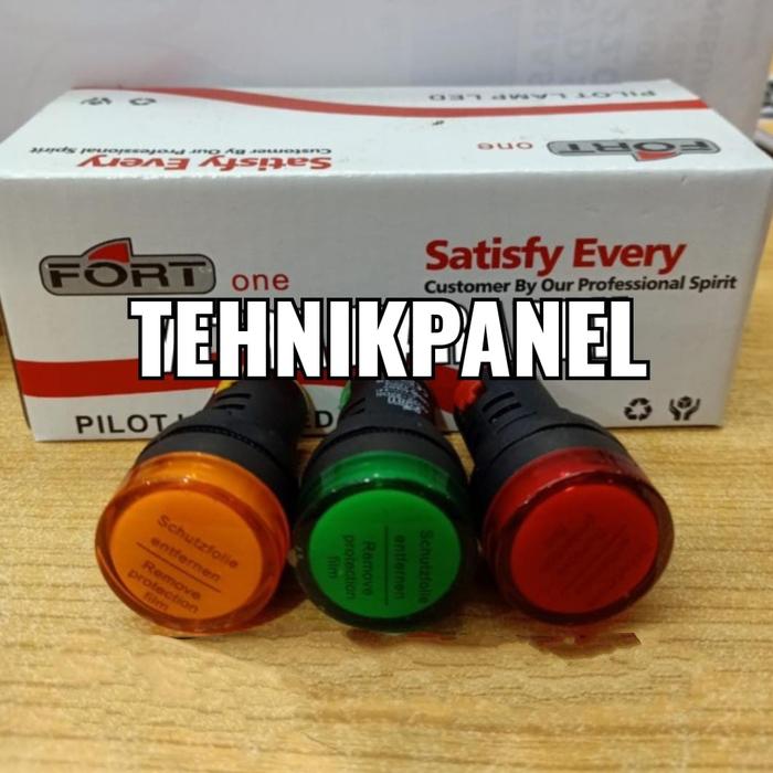 Jual PILOT LAMP LED 22MM 220V FORT R,Y,G PER PCS - Hijau, 220V ...