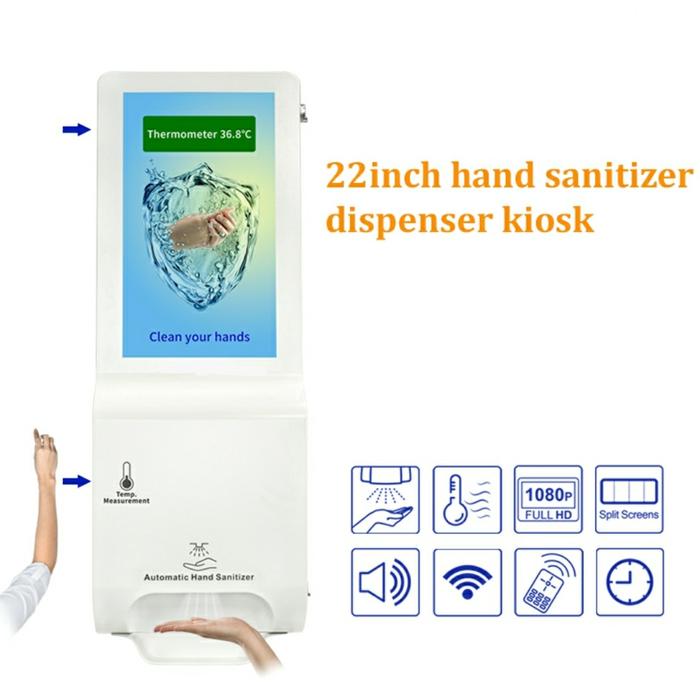 Jual Temperatur Hand Scan Sensor Suhu Tubuh + Hand Sanitizer Dispenser ...